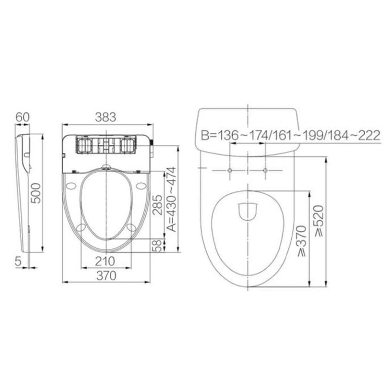 MANUAL BIDET SEAT AND COVER V-8400 - AALTO