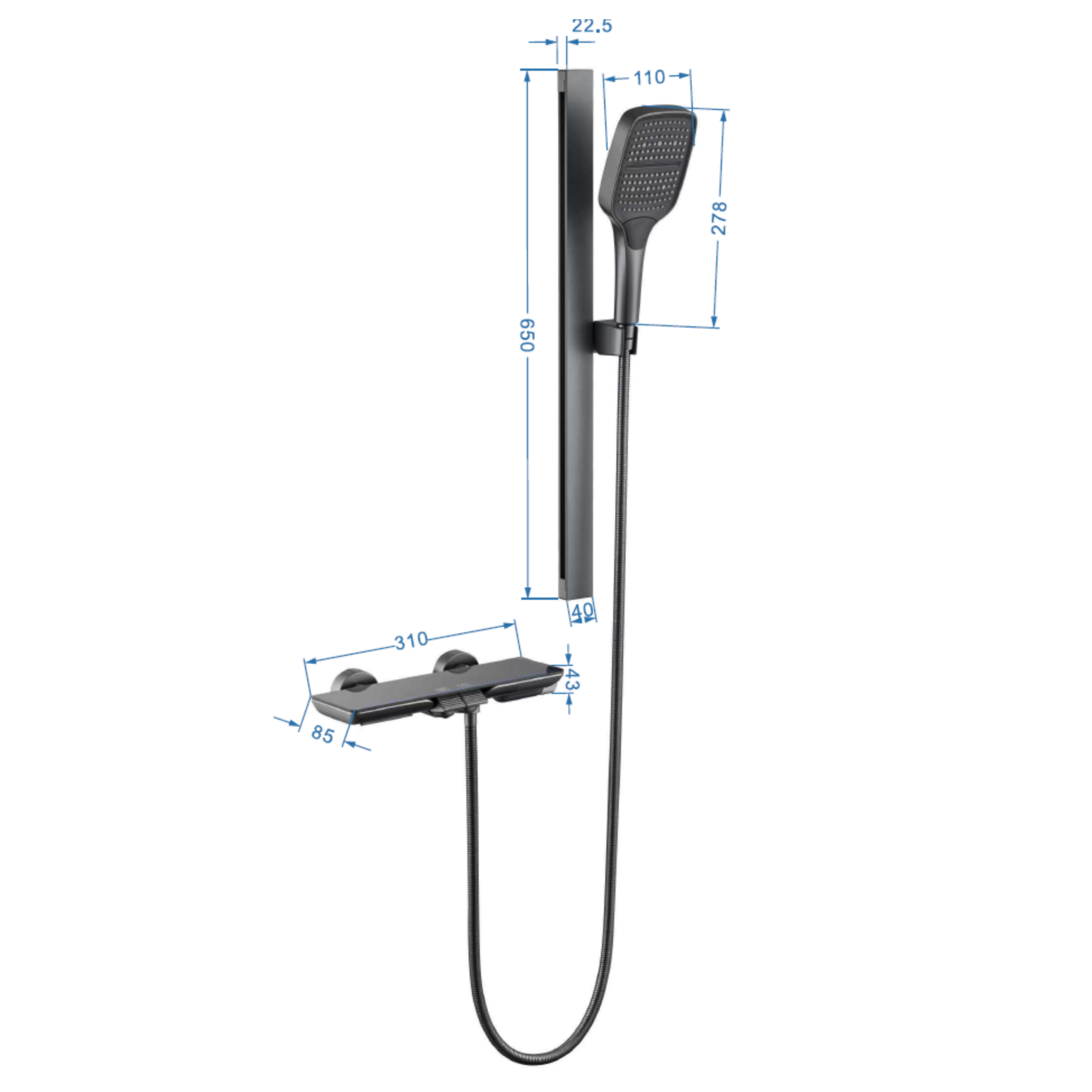 HAND-SHOWER MIXER 045GM - AALTO